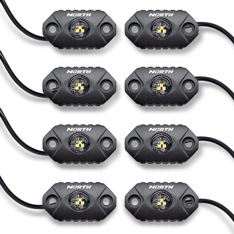 8-Piece - Single Color LED Rock Lights – MOVE Bumpers